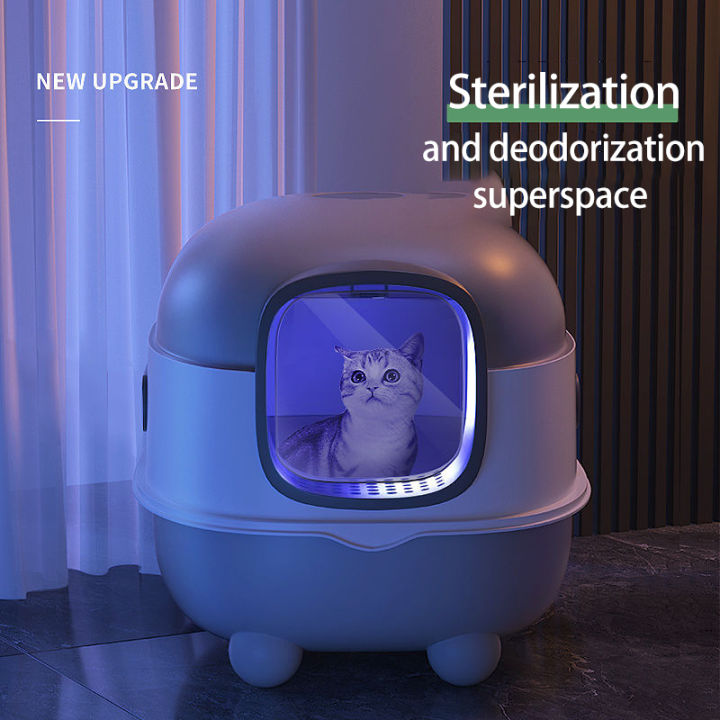 Super large cat litter box automatic deodorization UV sterilization ...