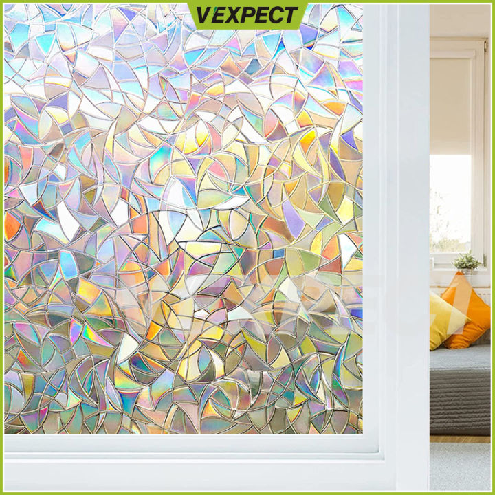 Window Film Sticker 3D Rainbow Window Tinted Sticker Film Removable Non ...