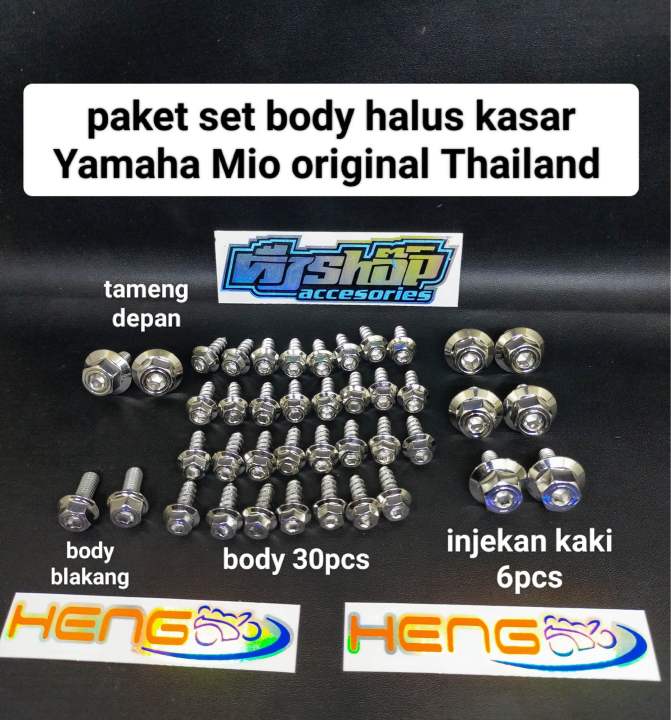 Paket set body yamaha mio body kasar halus probolt stainless 2 kunci ...