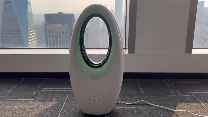 Electric Bladeless Fan Floor Standing Fan with Remote Control Desk Fan ...