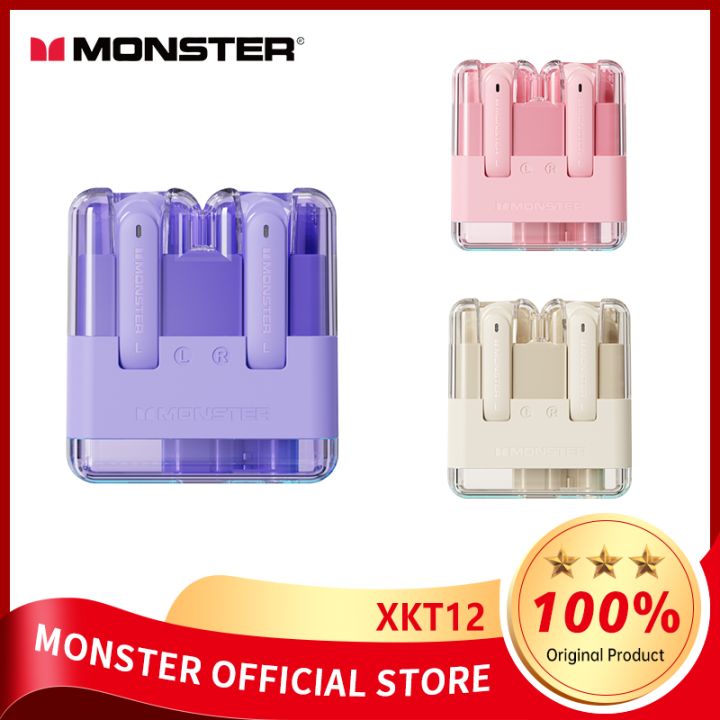 Monster XKT12 Gaming Earphones Bluetooth 5.3 TWS Wireless Headset HIFI ...