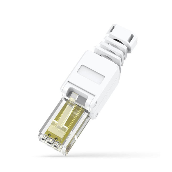 ZoeRax CAT6 CAT5E CAT6A Tool free RJ45 connector, No crimp tool less ...