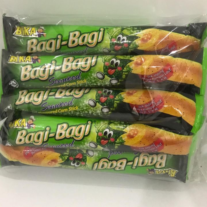 8pcs Keropok Bika Bagi Bagi SEAWEED Corn Stick Snacks Childhood ...