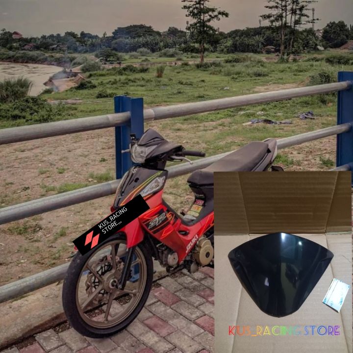 Visor Suzuki Smash Shogun 110 / 125 PNP Hitam pekat plus lem 3mm ...