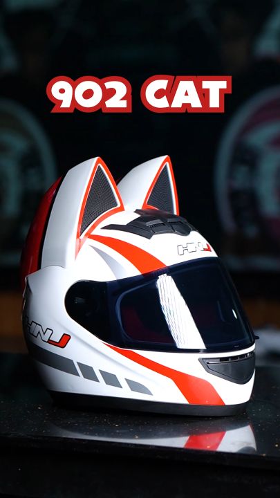 HNJ 902-15 Helmet Cat Ears Shape Single Visor Full Face Motorcycle ...