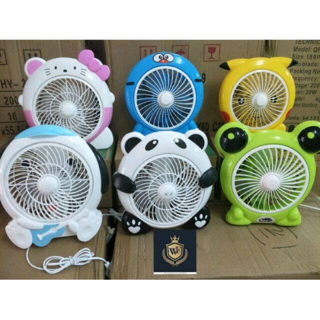 Cartoon Electric Desktop Table Fan- pikachu / minon/Doreamon | Lazada