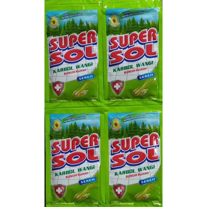 Super Sol Karbol sachet isi 12pcs | Lazada Indonesia