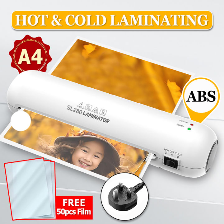 Mesin Laminate A4 Laminating Machine A4 Laminator Machine for Home School Office Use with 50pcs ...