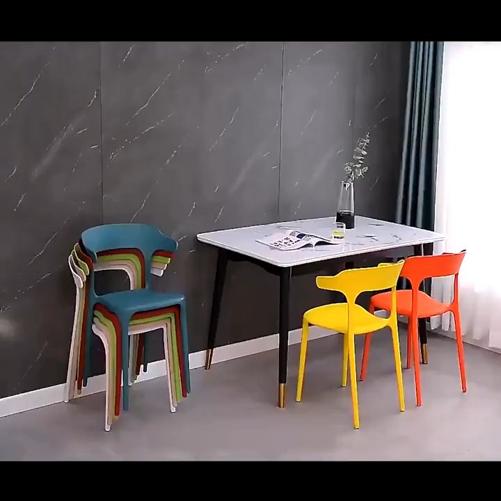 Stackable Plastic Chair Plastic Chair Kerusi Makan Pemasangan Percuma ...