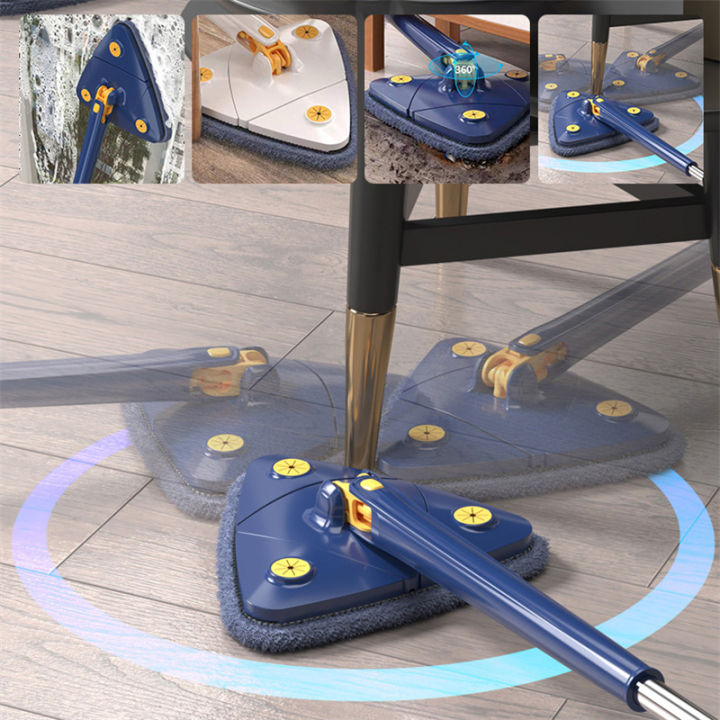 【Malaysia Stock】Dulcii 360 Rotatable Adjustable Cleaning Mop, Triangle ...