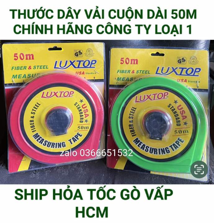 Thước dây cuộn 50M LUXTOP USA ,BAO ĐỦ MÉT CHUẨN CÔNG TY LOẠI 1 chính ...