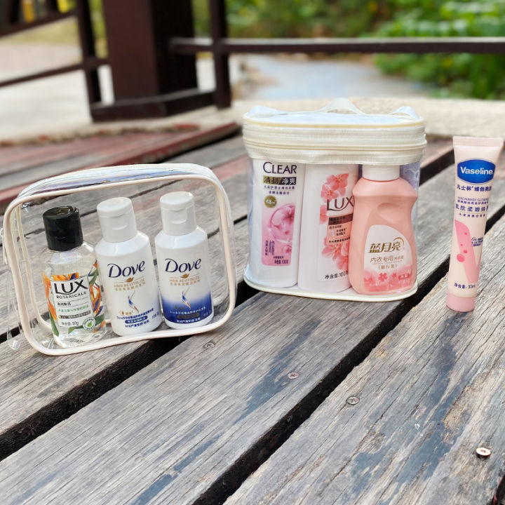 Travel Washing Set Wash and Care Portable Shampoo Shower Gel Sample ...