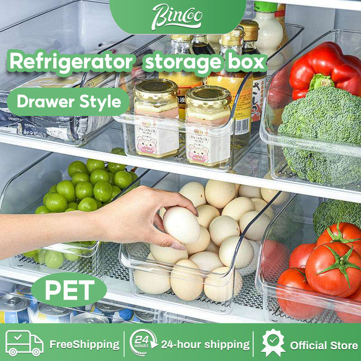 Transparent Refrigerator Storage Box Handle Fridge Storage Food ...