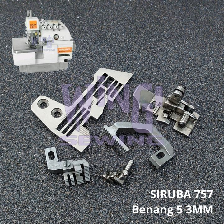SIRUBA 757 Benang 5 3MM HALUS Gauge set Getset Mesin Obras Industri ...