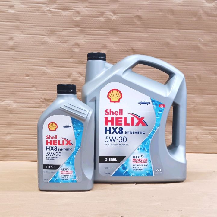 น้ำมันเครื่องดีเซล สังเคราะห์แท้ Shell HELIX HX8 5W-30 Diesel Fully ...