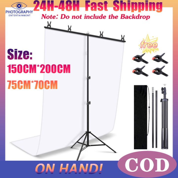 【PH&STOCK】 T-Shape Portable Backdrop Support Stand Kit Adjustable ...
