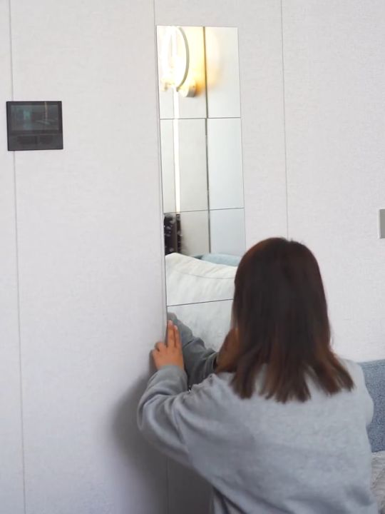 5 PCS 30x30cm Home DIY HD Square Glass Mirror Full Size Mirror Value ...