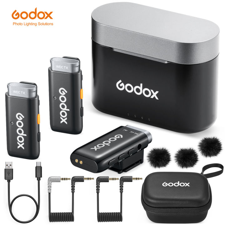 Godox 2.4GHz WEC-S Wireless Microphone System for Sony Cameras Max 200m ...
