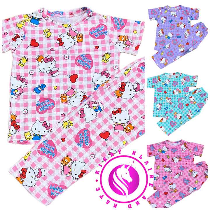 Cute HK Checkered Terno Pajamas for Kids Girls | Lazada PH
