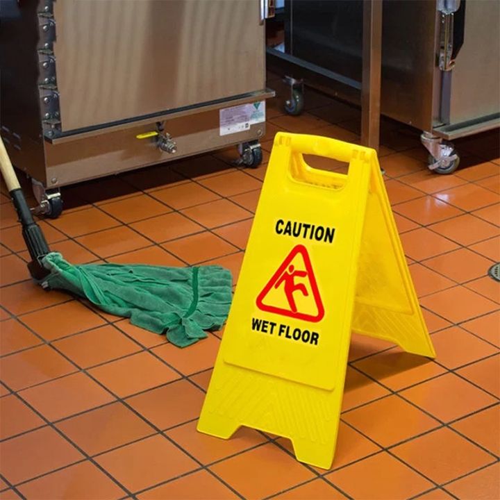 Heavy Duty Plastic Caution Wet Floor Stand Sign Prohibits Parking ...