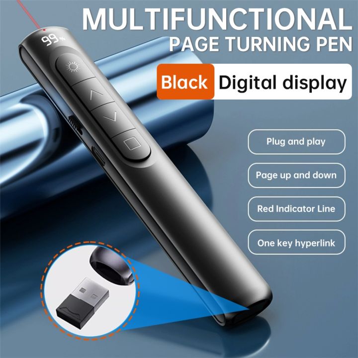 Powerpoint Pen Wireless Presentation Clicker Type-C Rechagable Remote ...