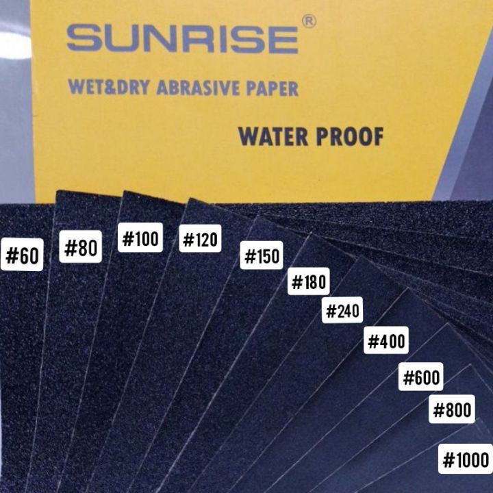 Sand Paper (Liha) Waterproof (Per Piece) - Grit 60 80 100 120 150 180 ...