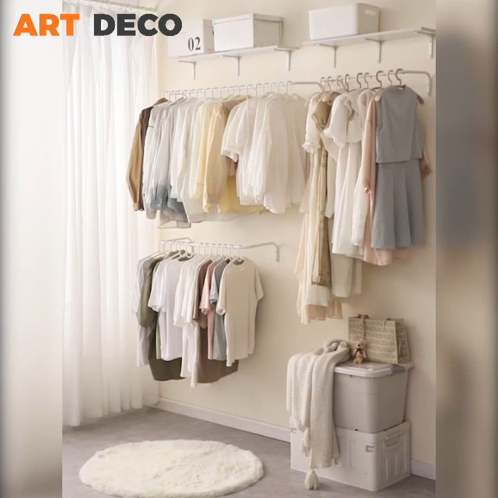 Clothes Bar Penyangkut Baju Dinding 120cm clothes hanging rack Clothes ...