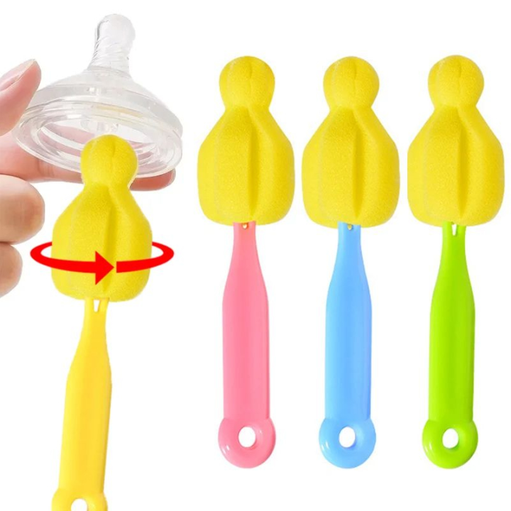 Sponge Pacifier Brush 360° Washing Baby Bottle Cleaner | Lazada PH