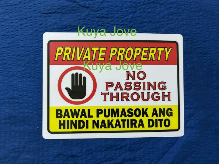 No Passing Through Signage | Lazada Philippines