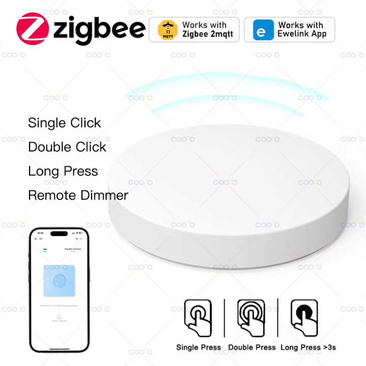 ZigBee Smart Push Button Wireless Switch Include Battery Ewelink App ...