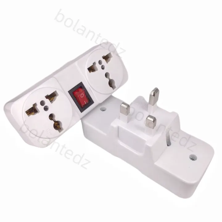 Universal EU UK US Extension Socket 2 Way Wall Power Outlet European ...