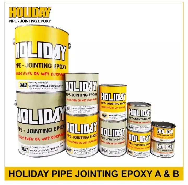 HOLIDAY EPOXY PVC PIPE-JOINTING EPOXY 1/8L, 1/4L, 1/2L, 1L NON SAG ...