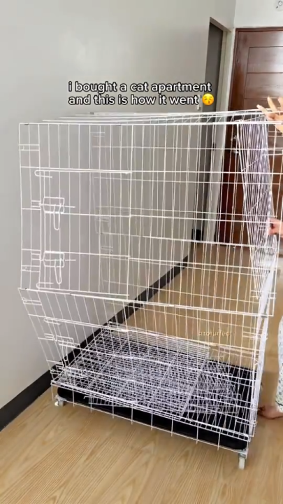 【Free cat mat】Cat cage, new multi-layer 3/4-layer pet cage foldable cat ...