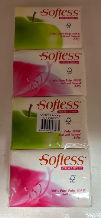 Softess pocket tissue 3 ply (12 X 8 sheets) | Lazada Singapore