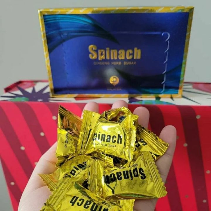 PERMEN SPINACH GINGSENG CANDY PERMEN SPINACH ORIGINAL - ECER 20 SACHET ...