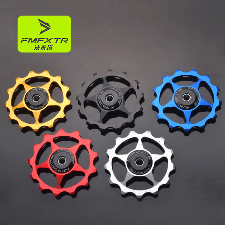 Mountain Rear Derailleur Ceramic Jockey Pulley 11/13T Aluminum Alloy Guide Tension Wheel Metal ...