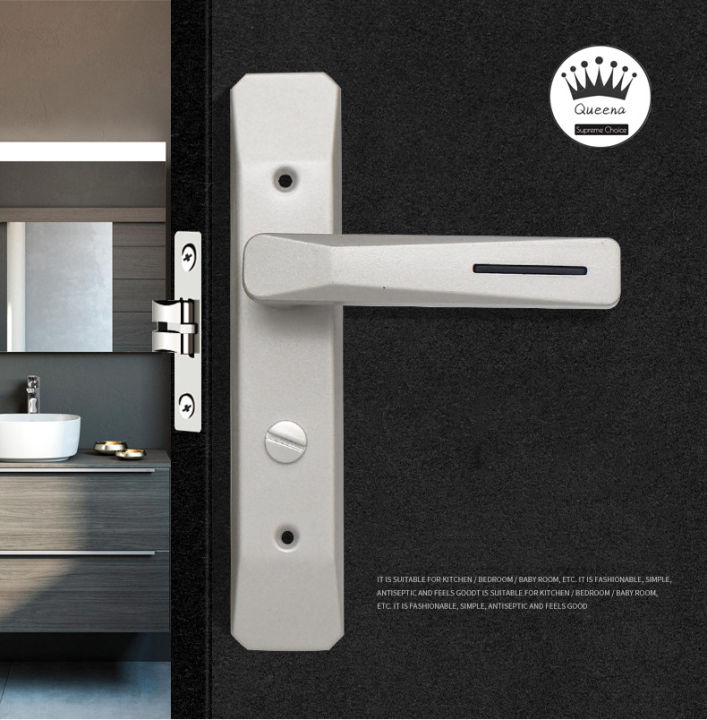 Thicken Bathroom Door Lock Aluminum Alloy Door Toilet Bathroom Keyless ...