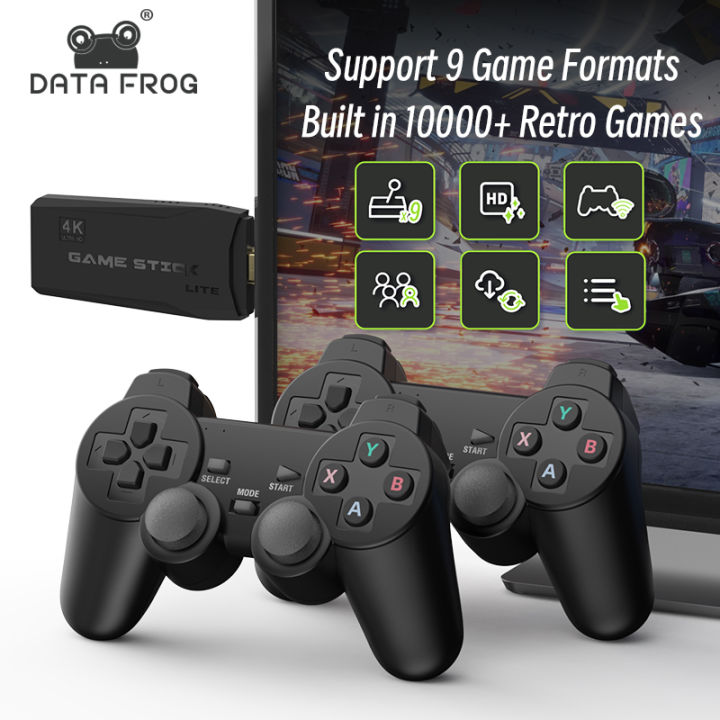 DATA FROG 4K HD TV Video Game Console Game Stick With Wireless ...