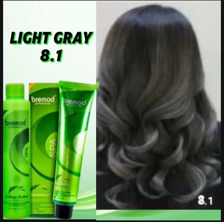 Light Gray 8.1 Color-Bremod Hair Colourant Set with Oxi 100ml,HairDye ...