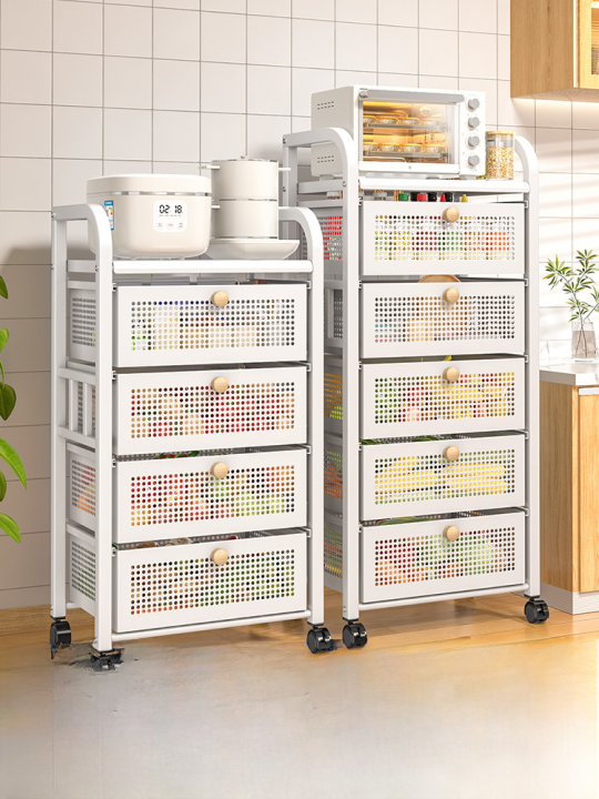 Kitchen Vegetable Rack Floor-Type Multi-Layer Drawer Mesh Basket ...