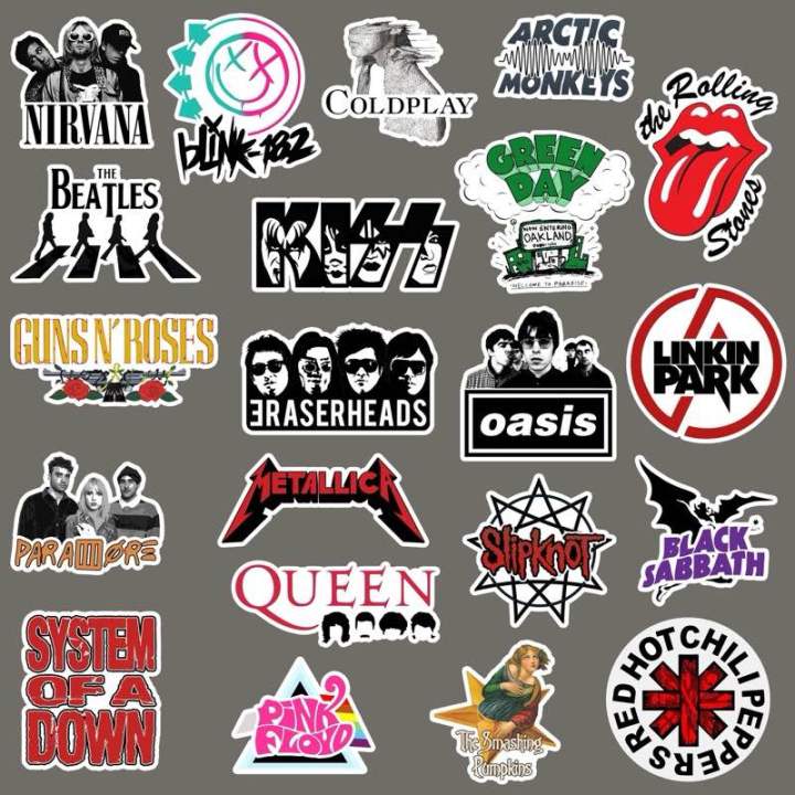ROCK BAND VINYL STICKERS WATERPROOF HIGH QUALITY | Lazada PH