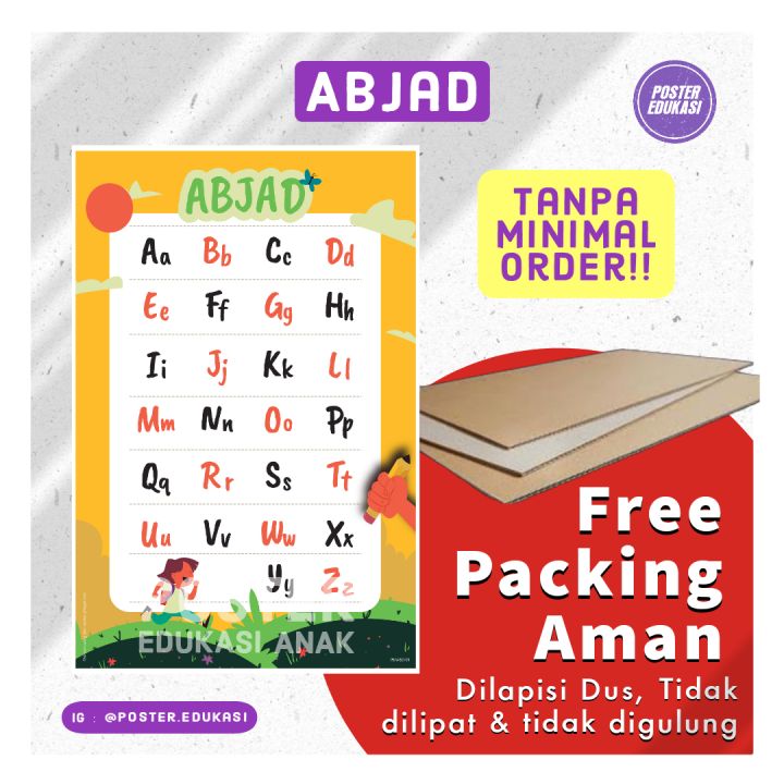 Poster Edukasi Anak Mengenal Abjad | Lazada Indonesia