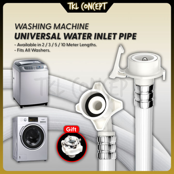 Washing Machine Water Inlet Pipe Hose 2M 3M 5M 10M Mesin Basuh Washer ...