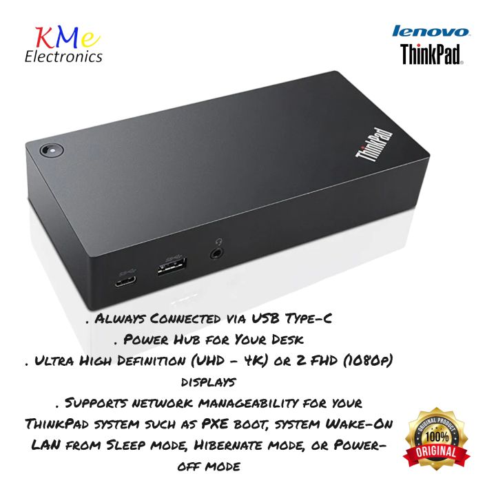 Original Lenovo ThinkPad USB-C Dock - Lenovo DK1633 Docking Station ...