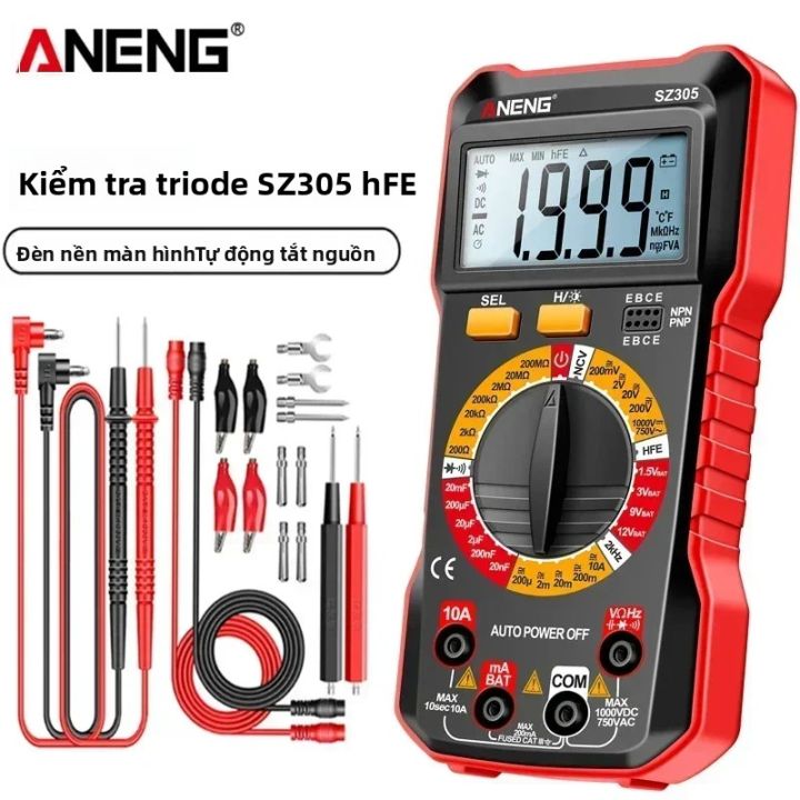Máy Đo Vạn Năng Kỹ Thuật Số ANENG SZ305 1999 Hiển Thị Số Đo, Đo Điện Áp ...