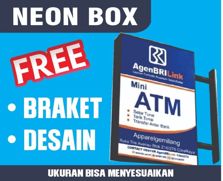 neon box ukuran 40 cm x 40 cm | Lazada Indonesia