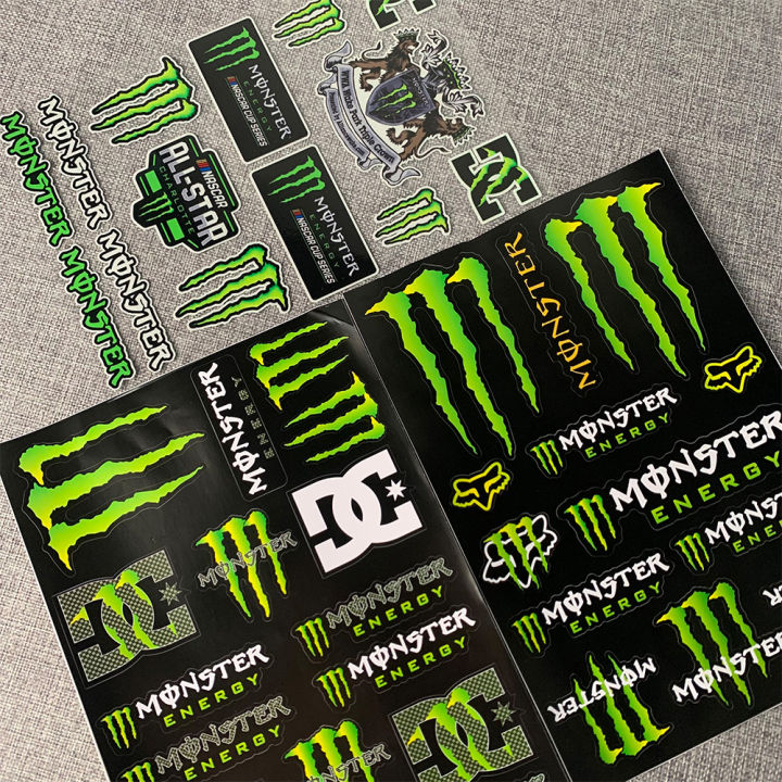 3 Set Monster Energy Stickers and decals for Honda Clcik Wave Pcx ...