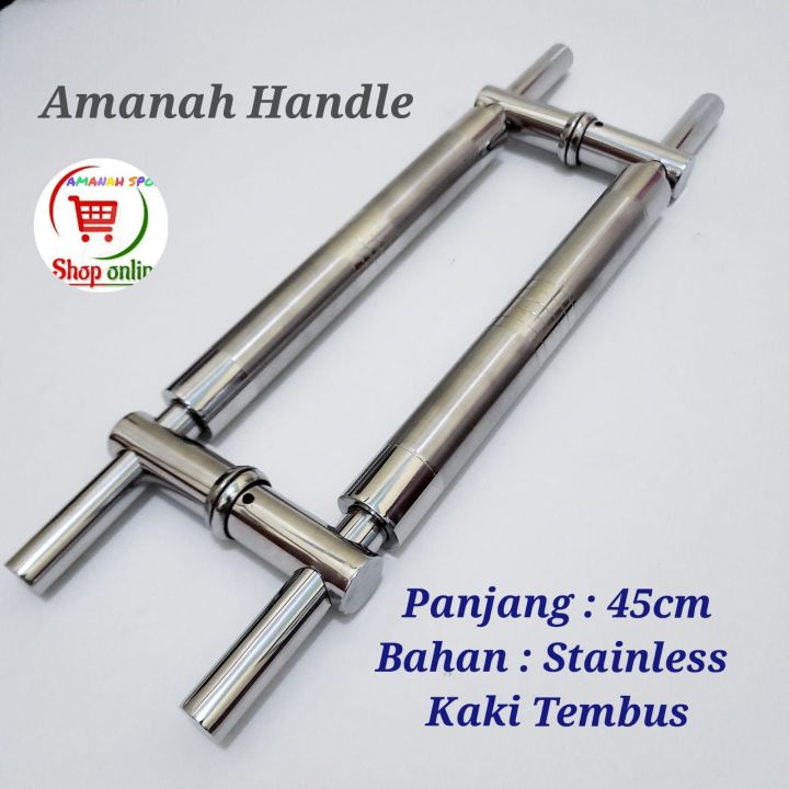 [ Baut tembus ] Handle pintu kaca baut tanam / gagang pintu rumah ...