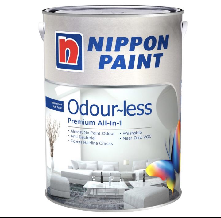 Nippon Paint Odourless All in 1 (1 litre) | Lazada Singapore