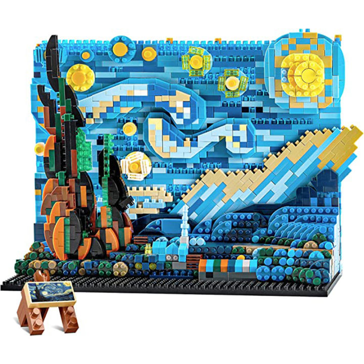The Starry Night Micro Mini Building Kit for Children, Vincent Van Gogh ...